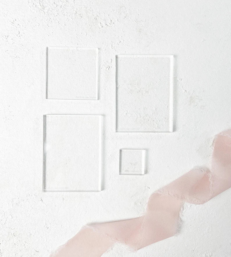 Set of 4 Acrylic Risers | Styling Blocks for Wedding Photography | Fla ...